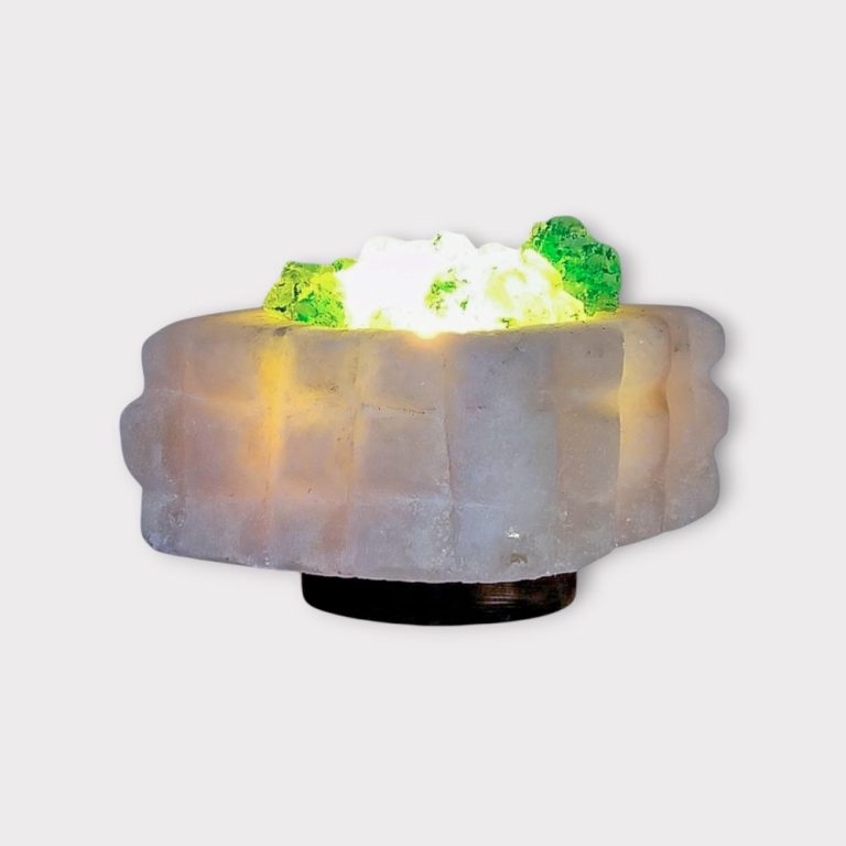 Handcrafted Illuminated Siwa Salt Lamp with Rocks | Egyptat