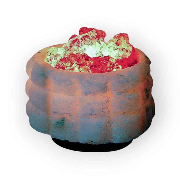 Handcrafted Illuminated Siwa Salt Lamp with Rocks | Egyptat